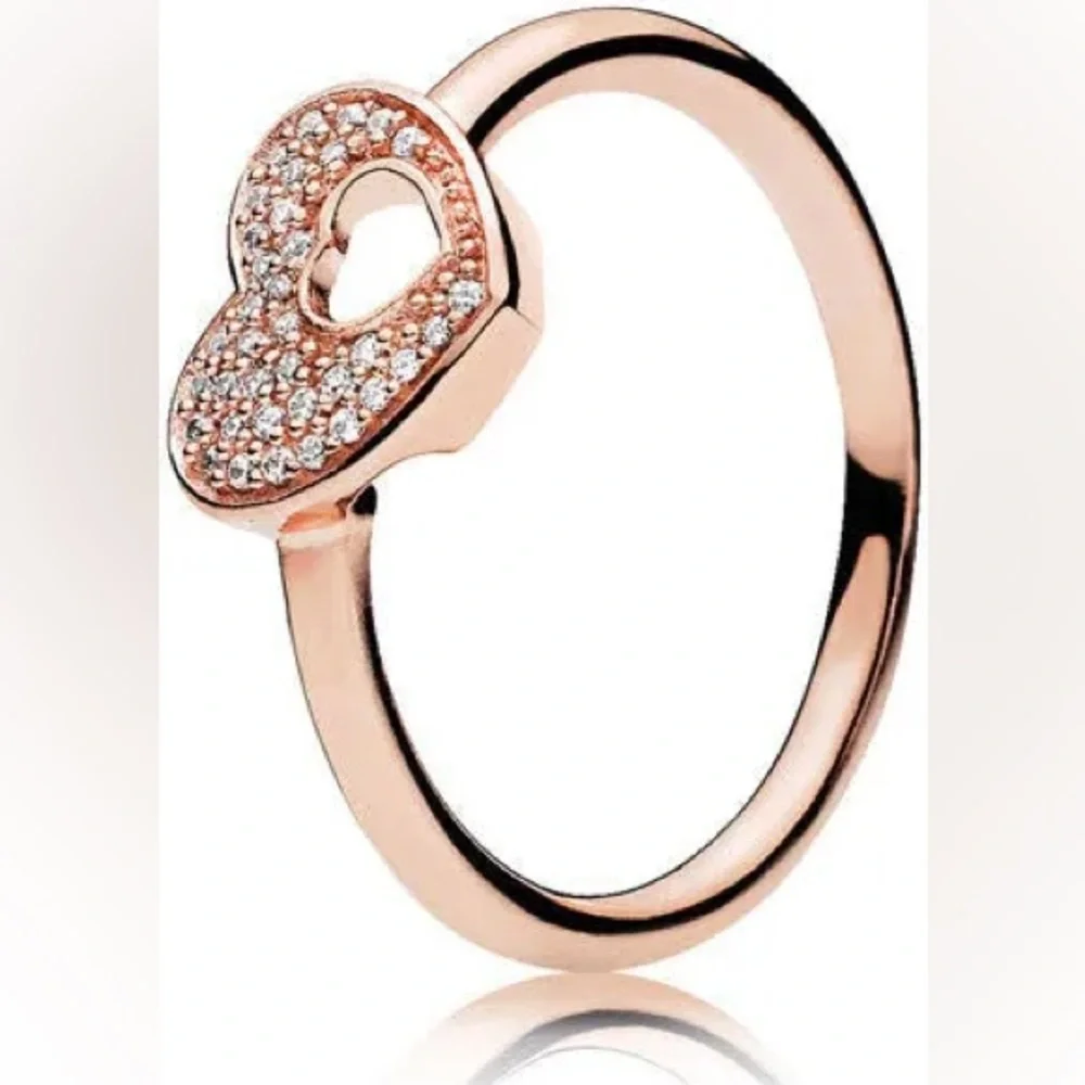 Pandora | Jewelry | Pandora Rose Gold Shimmering Puzzle Heart Frame Cz ...